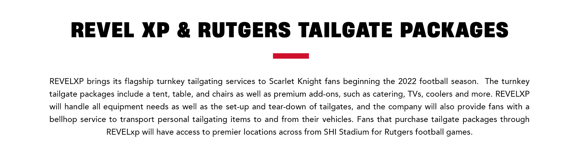 Rutgers Premium Tailgating