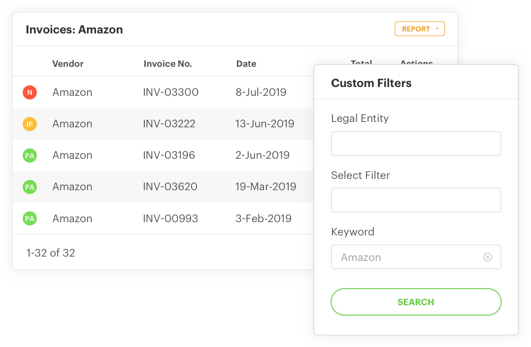 Instantly find any invoice