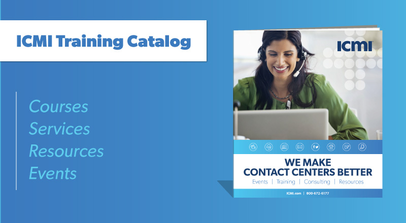 ICMI Contact Center Training Catalog Download